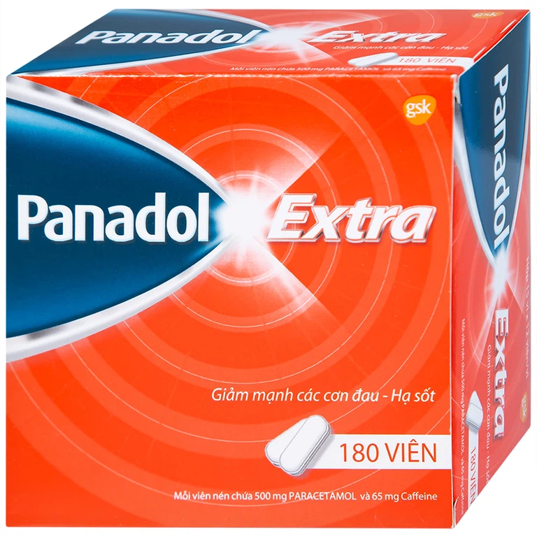 Viên nén Panadol Extra đỏ GSK giảm mạnh các cơn đau, hạ sốt, (15 vỉ x ...